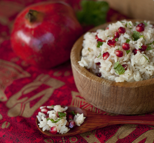 Pomegranate Saffron Rice Recipe - Eating Richly