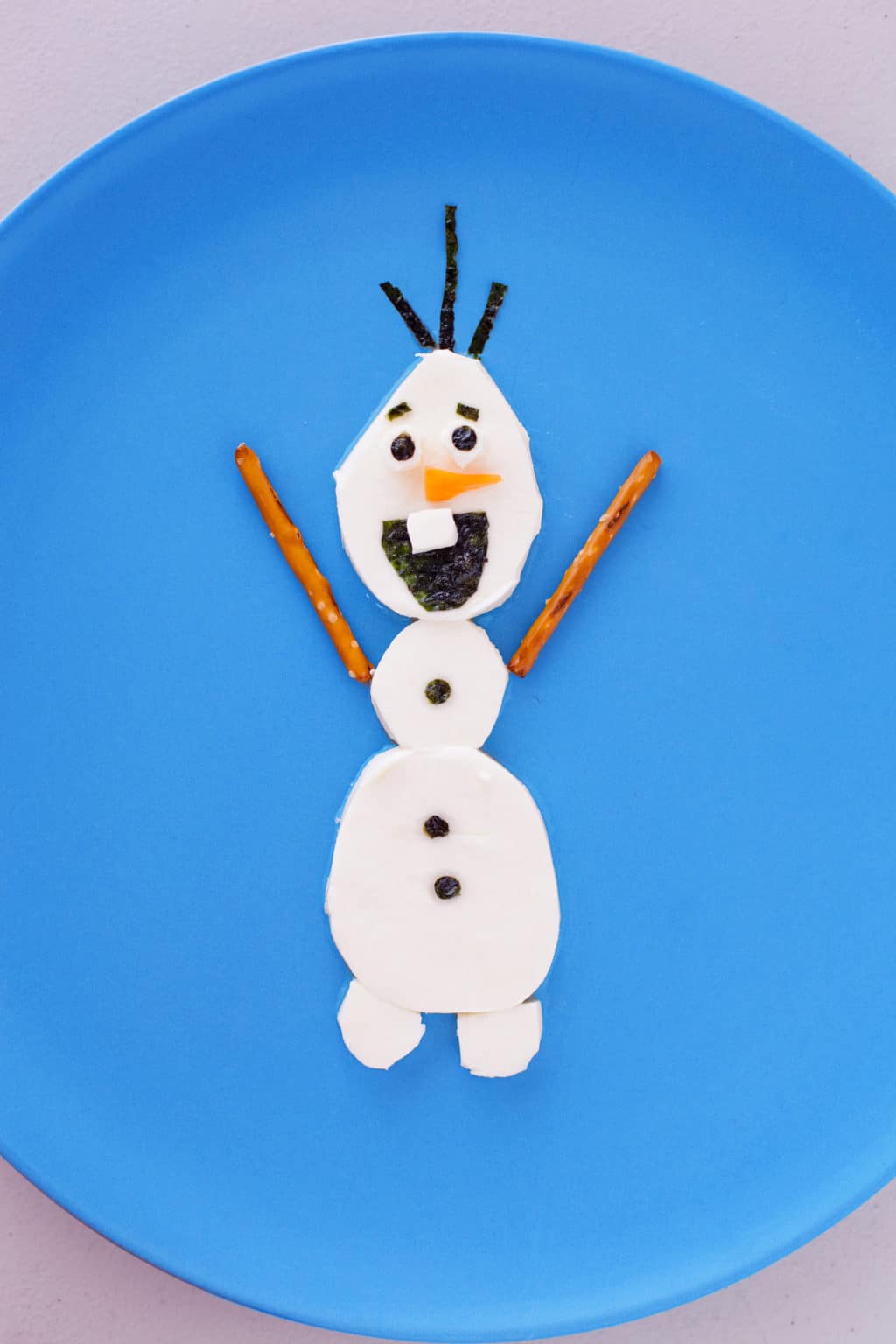 Frozen's Olaf Snowman Cheese Snack for Kids - Eating Richly