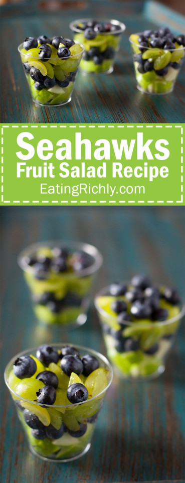 Healthy Football Appetizer Seahawks Fruit Salad Cups
