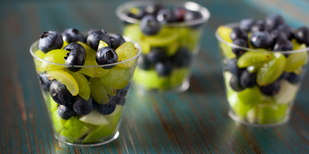 Healthy Football Appetizer Seahawks Fruit Salad Cups
