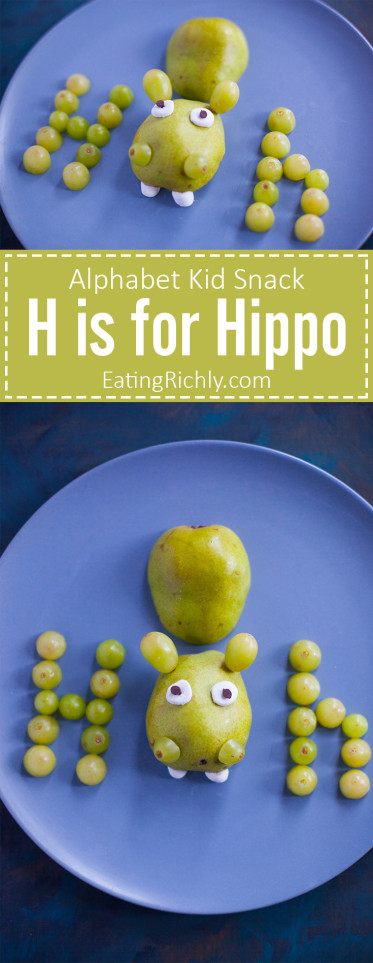 Alphabet Snack H is for Hippo - Eating Richly