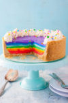 Rainbow Cheesecake Recipe is No Bake and Gelatin Free - Eating Richly