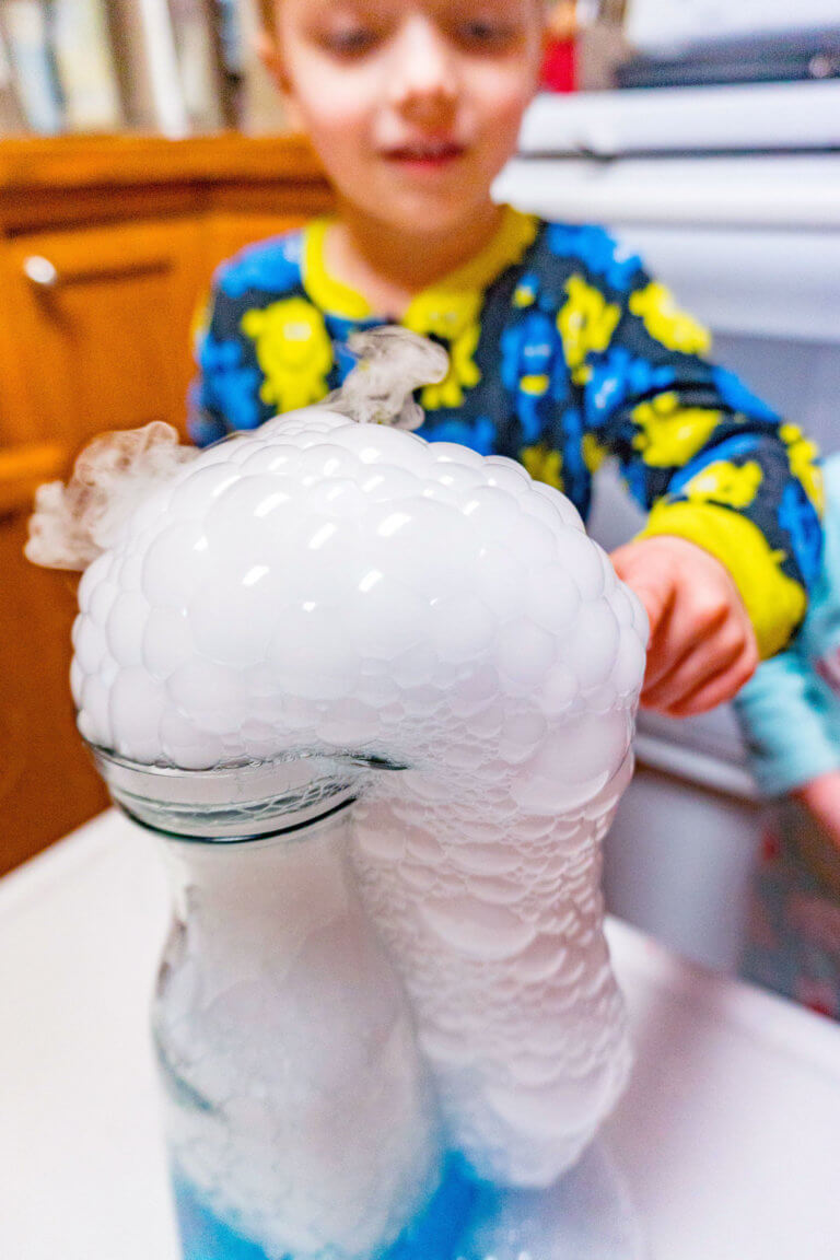 Dry Ice Experiments: Dry Ice Bubble Experiment - Eating Richly