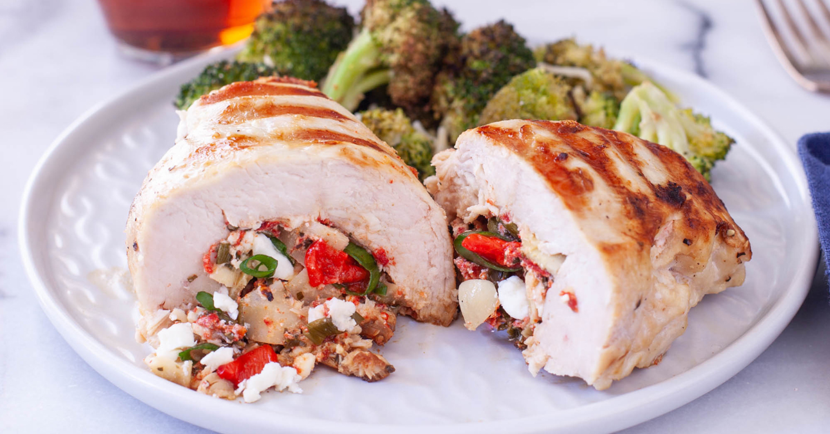 Keto Stuffed Chicken: Mediterranean Chicken Breasts - Eating Richly