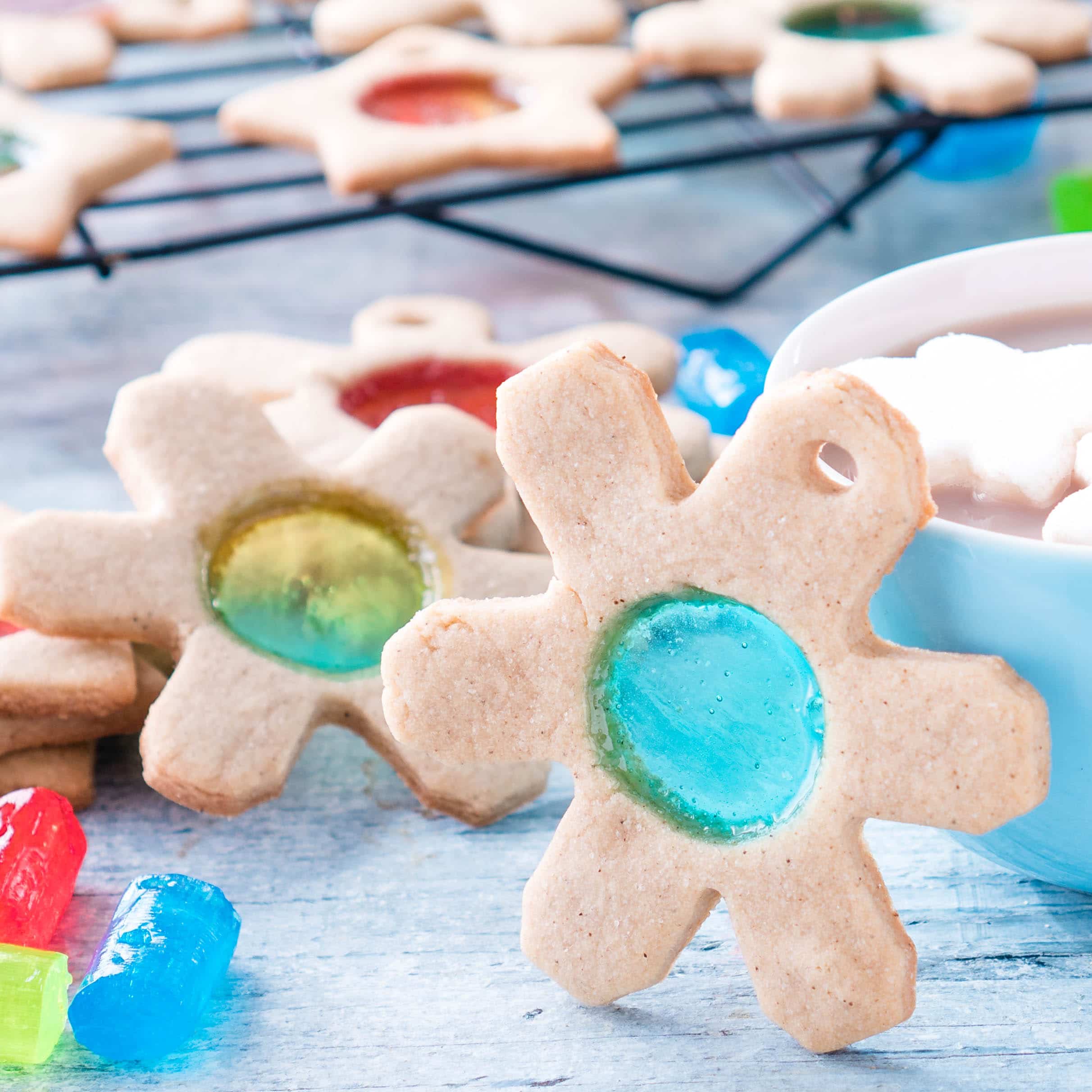 Stained Glass Cookies Recipe with Jolly Ranchers - Eating Richly