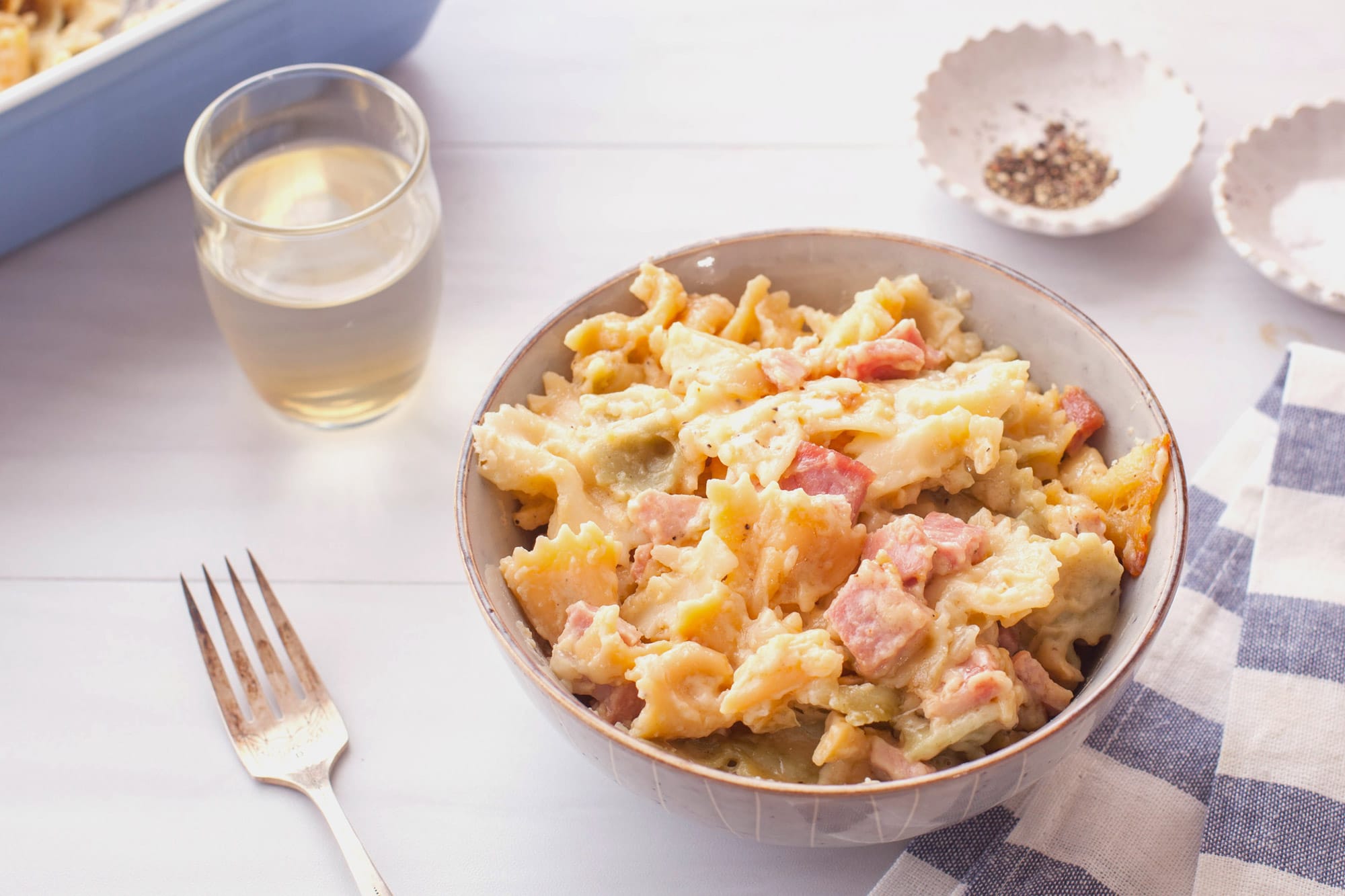 Cheesy Pasta Bake with Ham is Perfect for Leftovers - Eating Richly